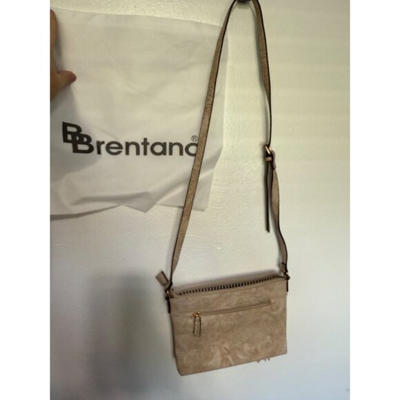 Brentano | Bags | Brentano Purse Tanbeige Crossbody Embossed With Dust ...